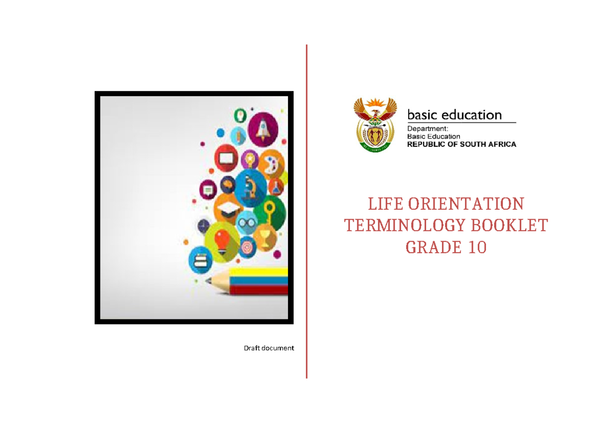 Grade 10 Life Orientation Concepts Booklet: Development of Self in ...