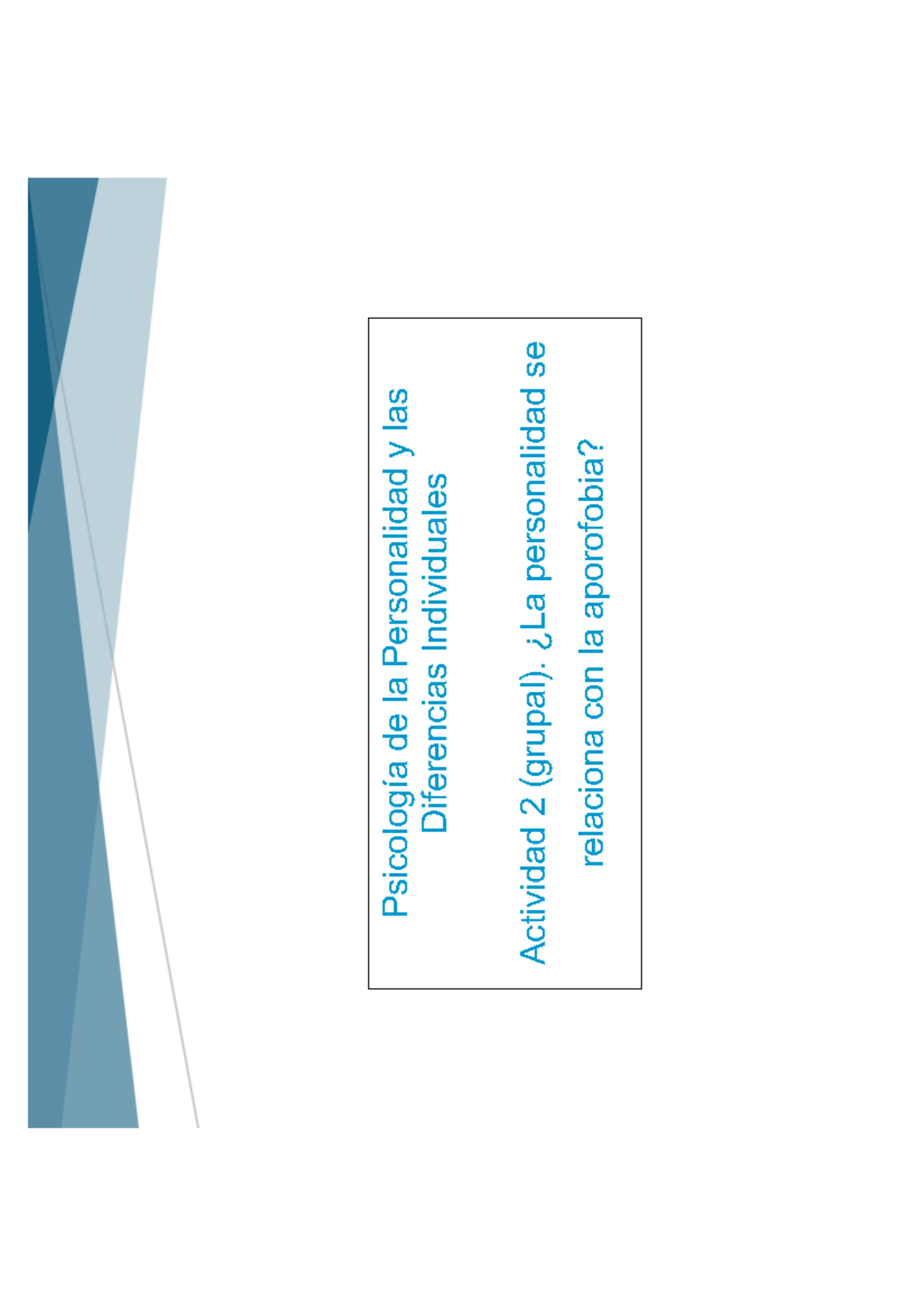 Relación entre Aporofobia y Personalidad en Psicología (ACT2) - Studocu