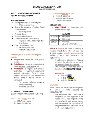 Chapter 7 - Blood Bank - THE RH BLOOD GROUP SYSTEM INTRODUCTION Rh ...