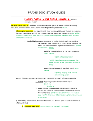 5002 Praxis Study Guide (Notes) - STUDY GUIDE FOR 5002 Created on :7/17 ...