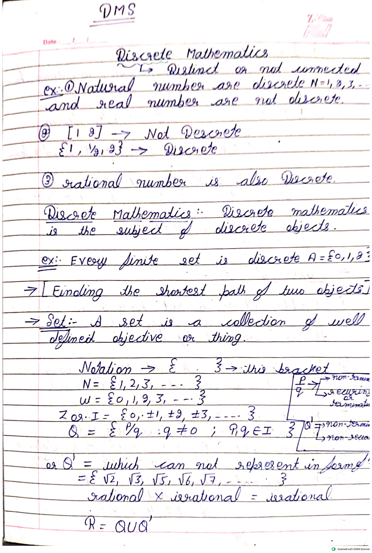 DMS Discrete Mathematics: Key Concepts and Set Theory Notes - Studocu