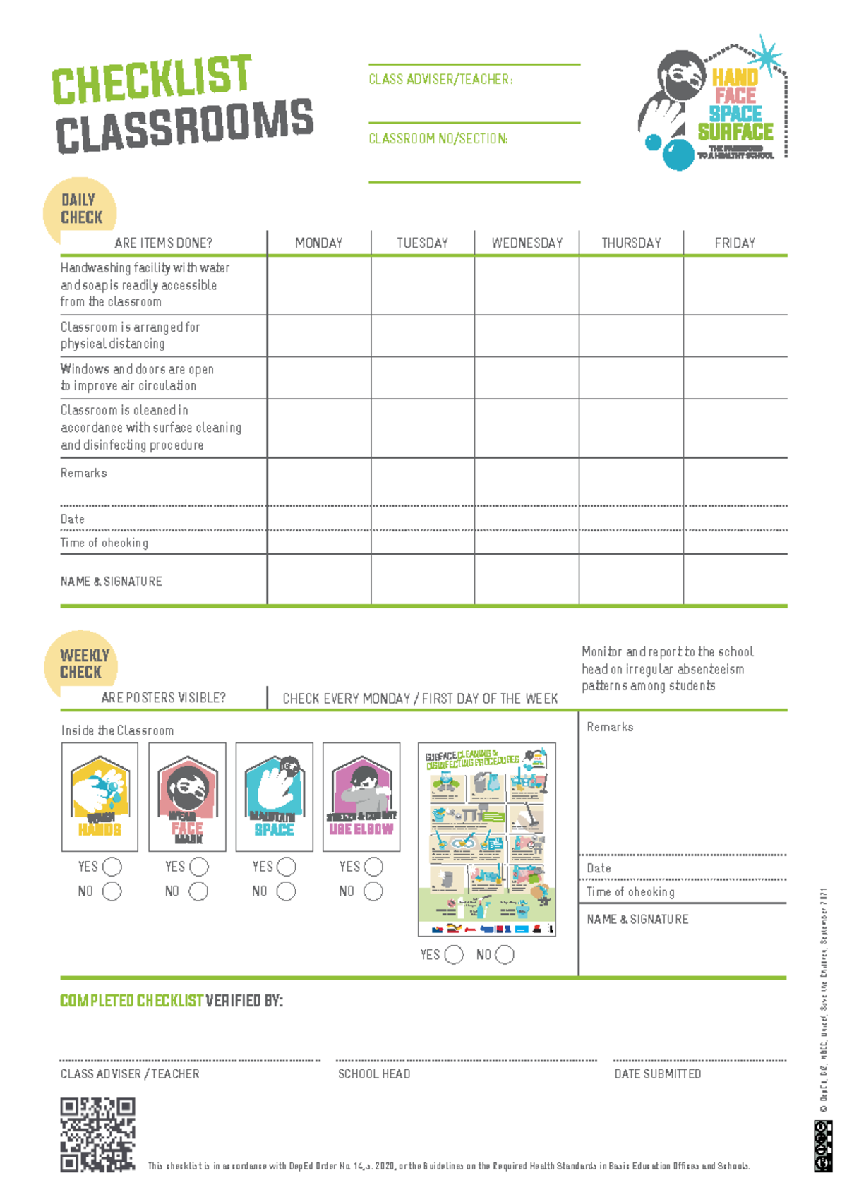 Checklist for Classroom English WEB Final Exam - Health & Safety ...