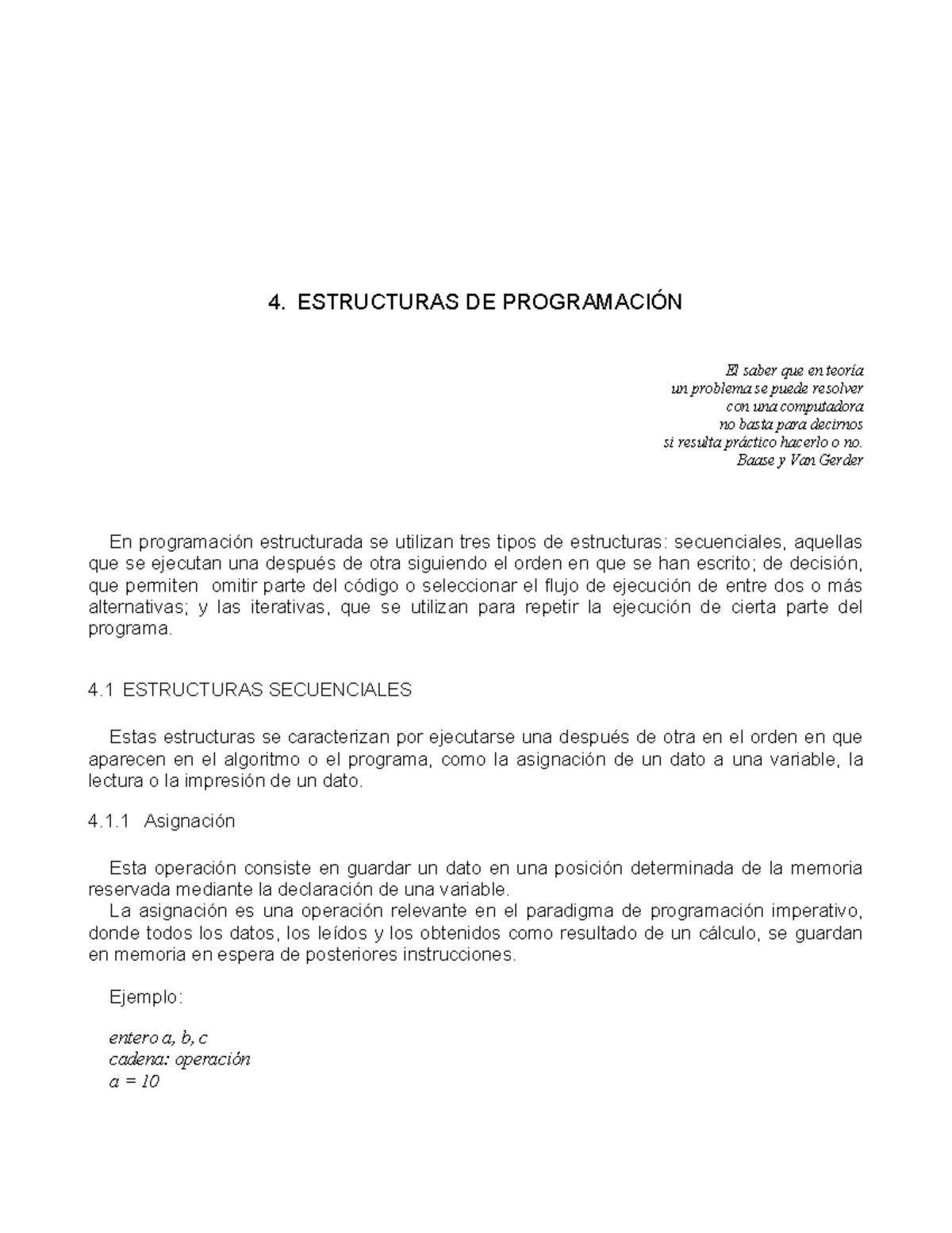 Estructuras de Programación: Estructuras Secuenciales y Ejemplos - Studocu