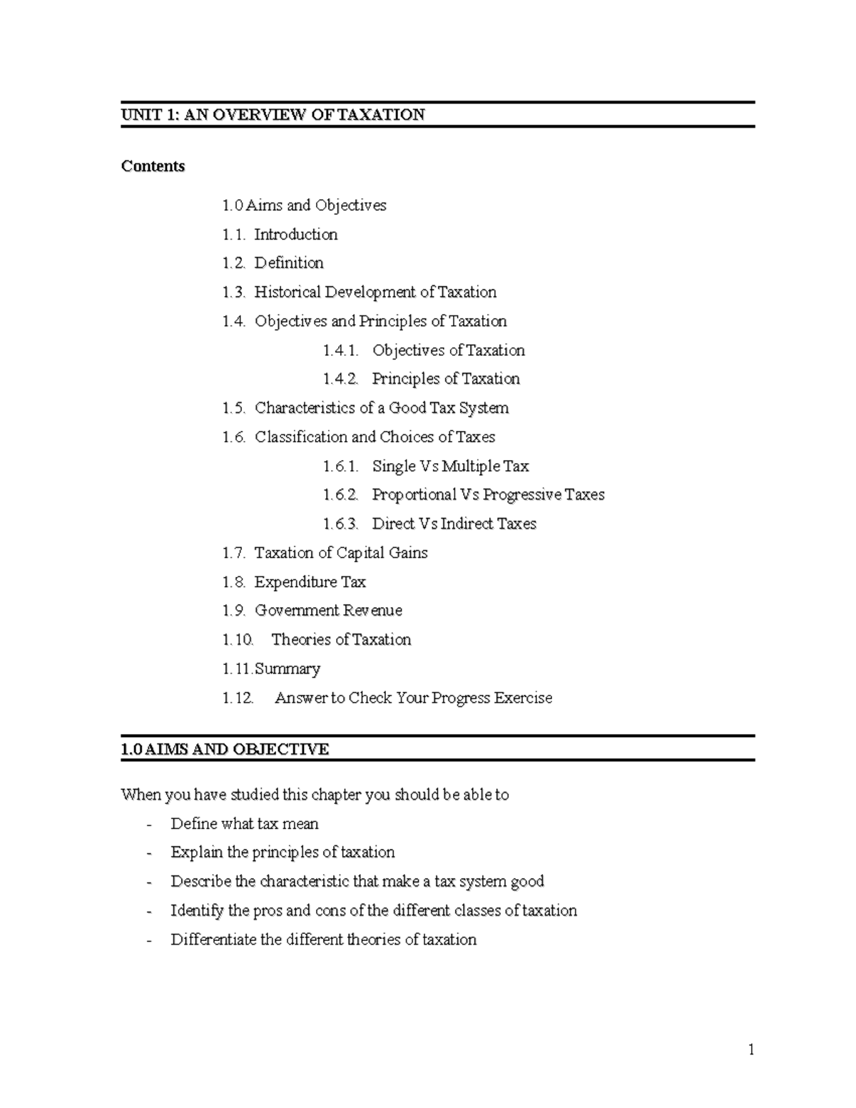 Chapter 1 - VERY QUALITY HANDOUT FOR LECTURE WORK SO EVERY BODY ...
