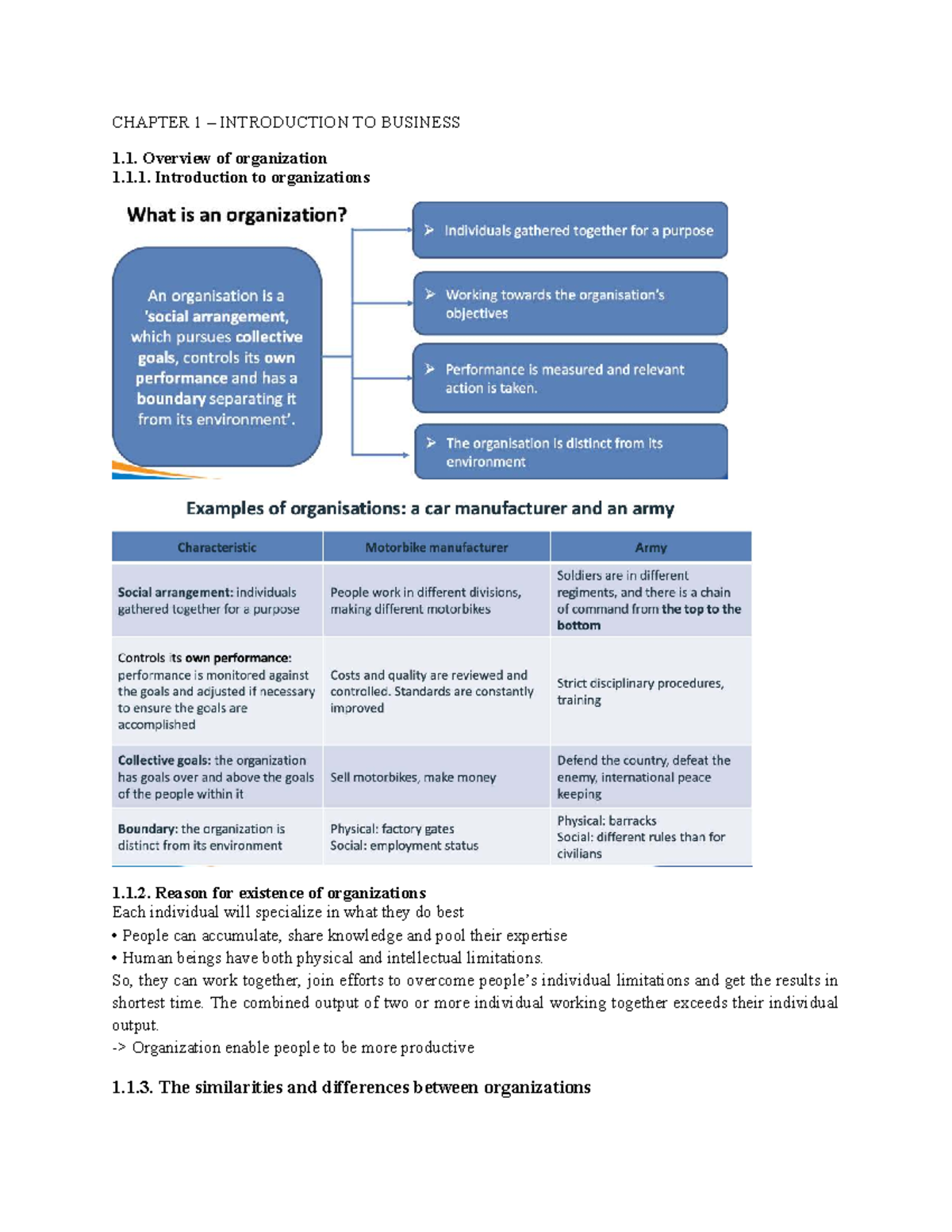 CHAPTER 1 & 2: INTRODUCTION TO BUSINESS & MANAGEMENT OVERVIEW - Studocu