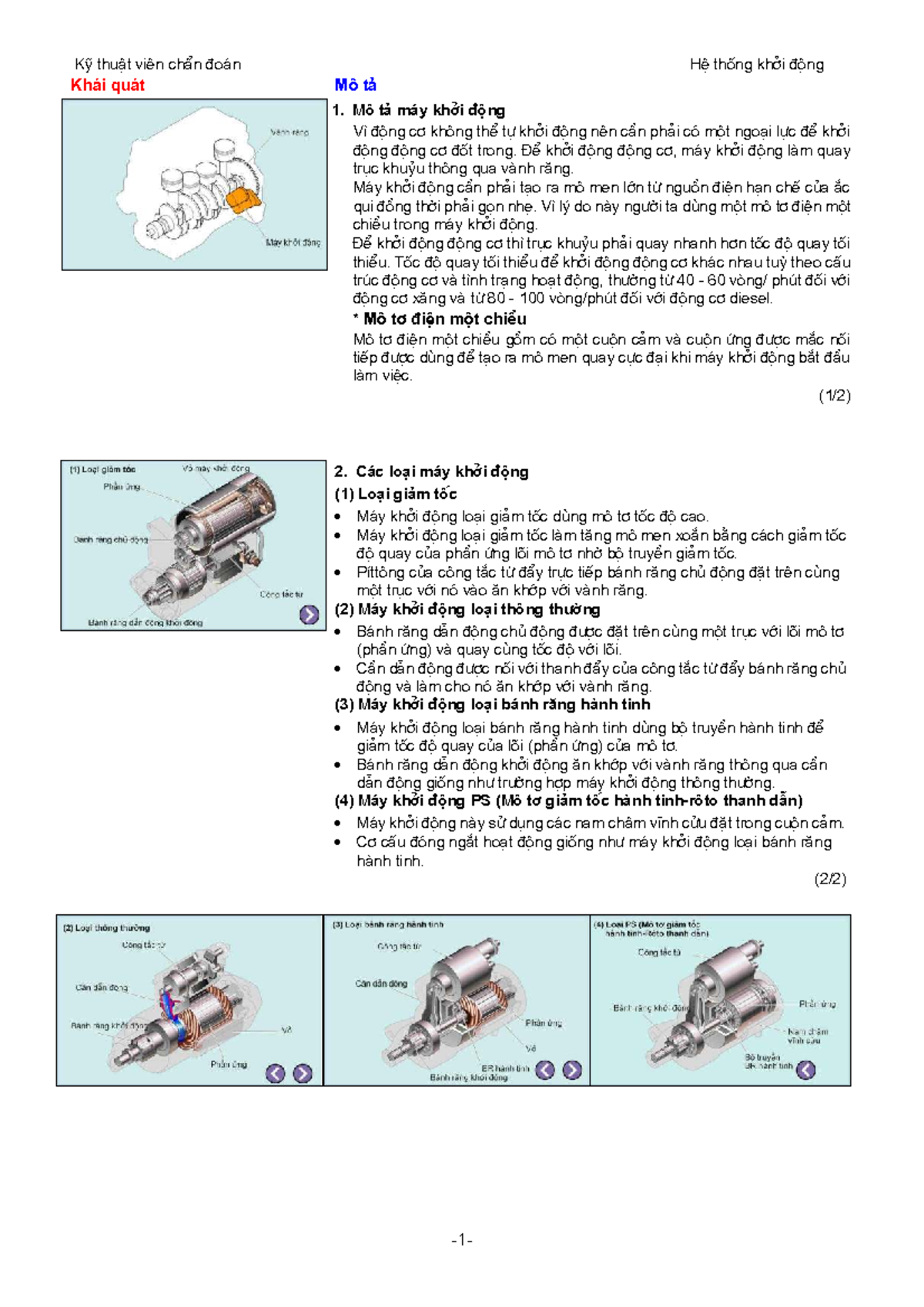 100-HT-Khoi-dong - 100-HT-Khoi-dong - Kh ̧i qu ̧t M« t¶ M« t¶ m ̧y khëi ...