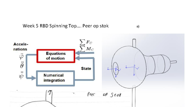 Week 5 RBD Spinning Top - Equations of Motion & Numerical Integration ...