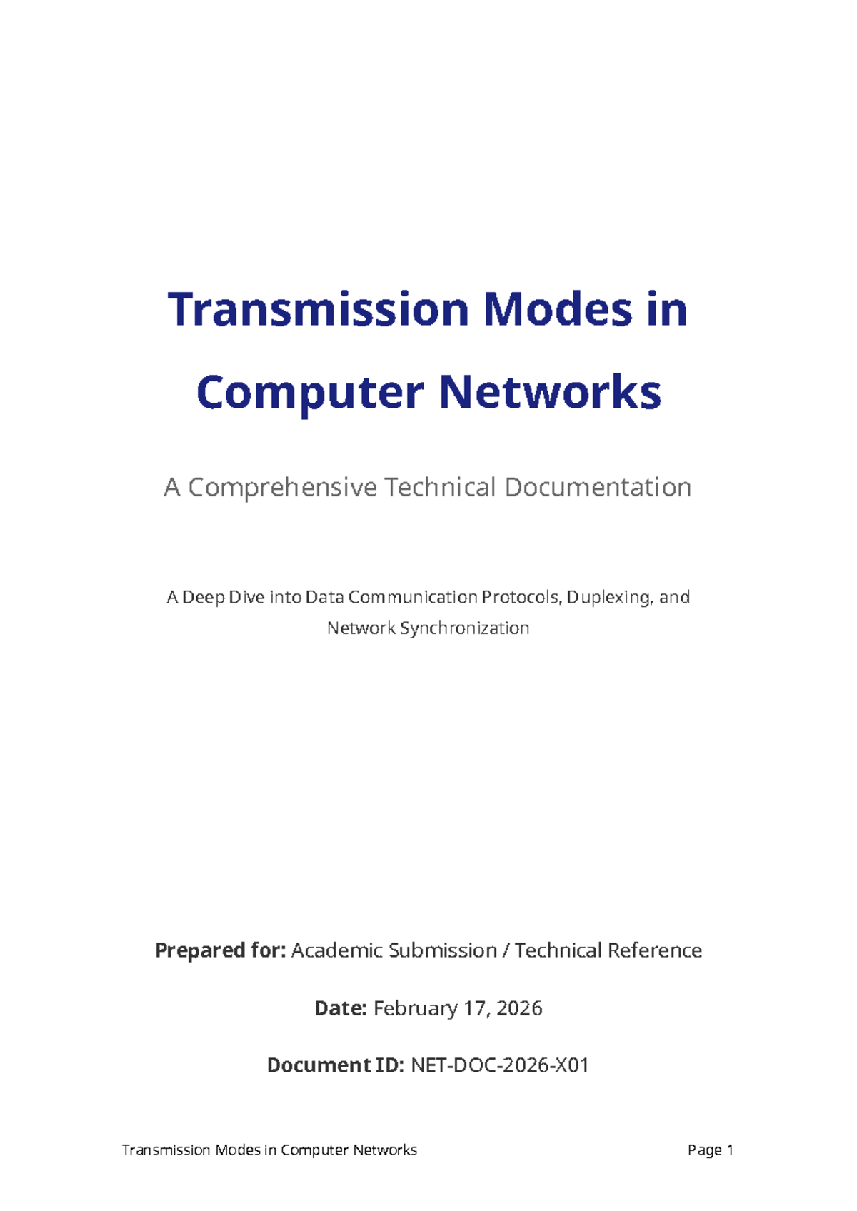 Transmission Modes in Computer Networks: A Technical Overview - Studocu