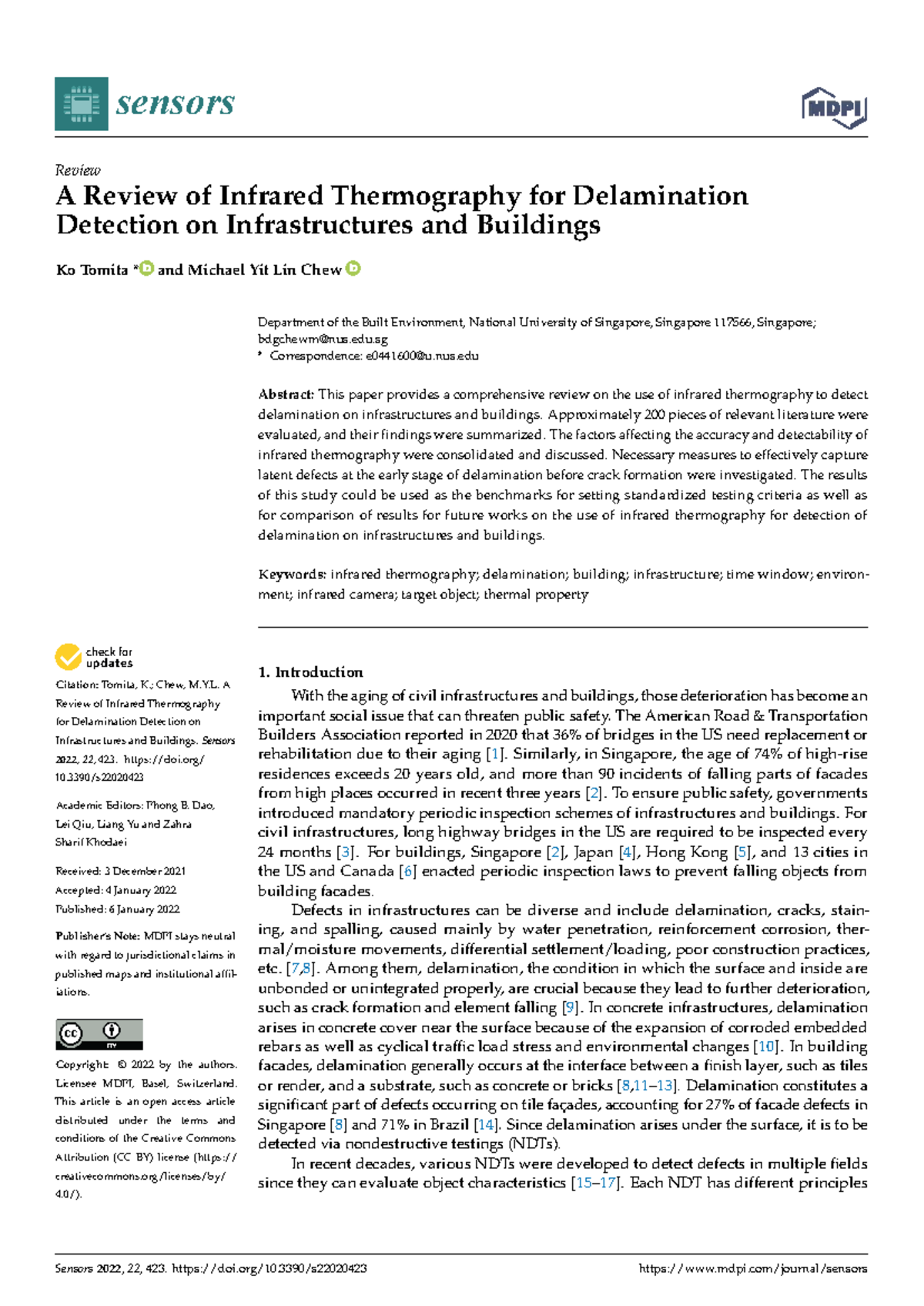 A Comprehensive Review of Infrared Thermography for Delamination ...