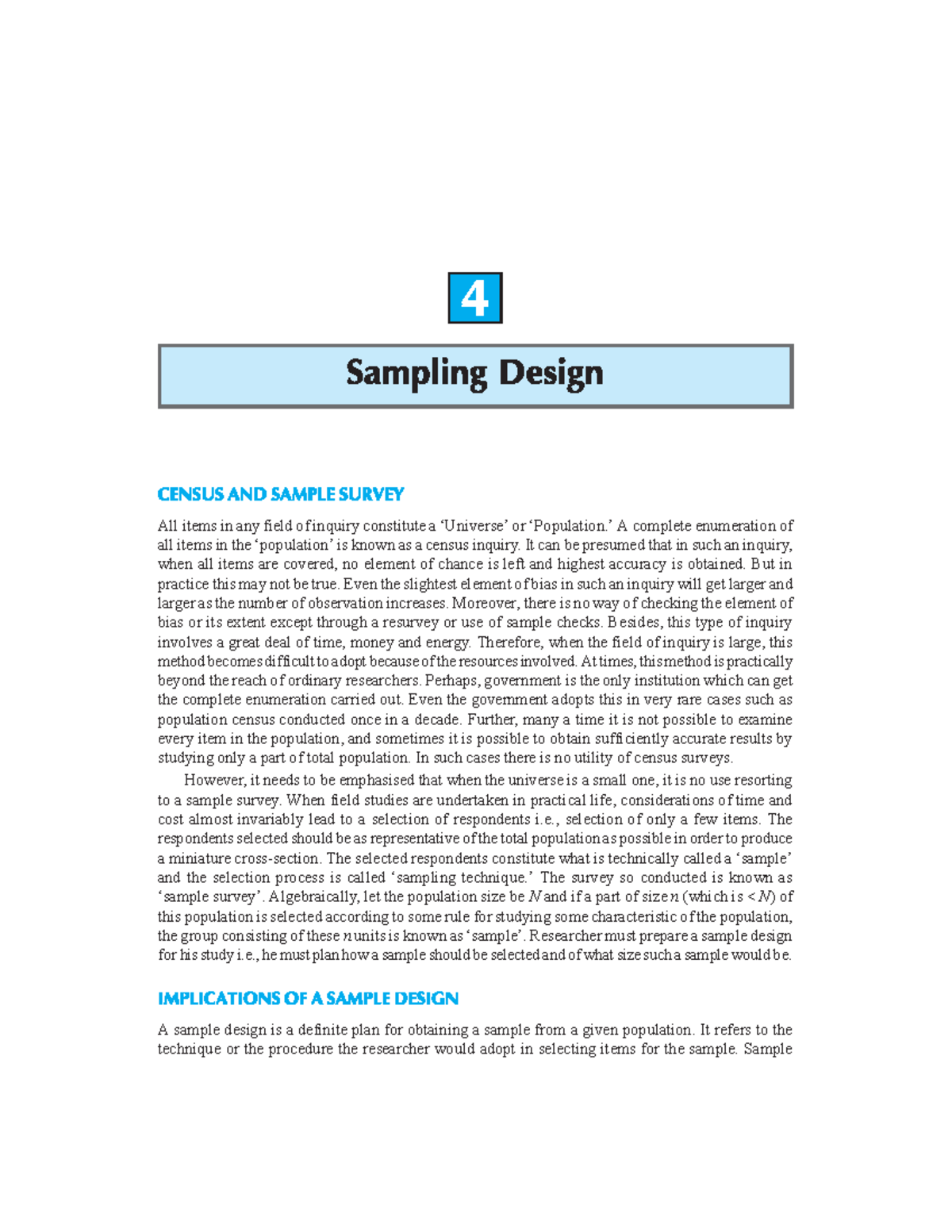 Sampling Design in Research Methodology - Studocu
