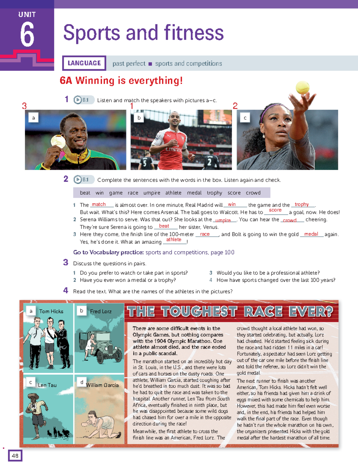 6A & 6B PB Level 3: Exploring Sports and the Past Perfect Tense - Studocu