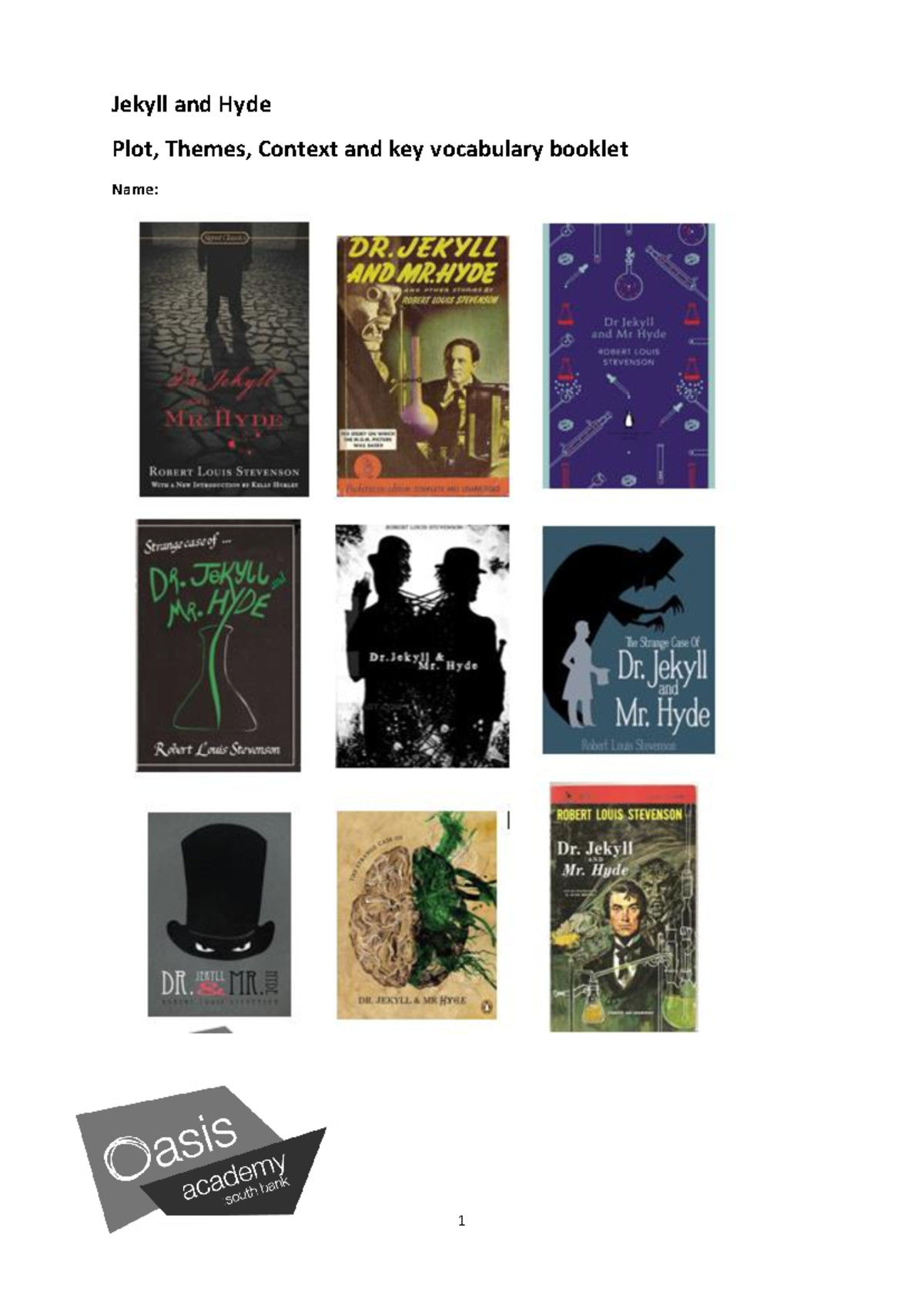 English A1 - Jekyll and Hyde: Plot, Themes, and Key Vocabulary Analysis ...