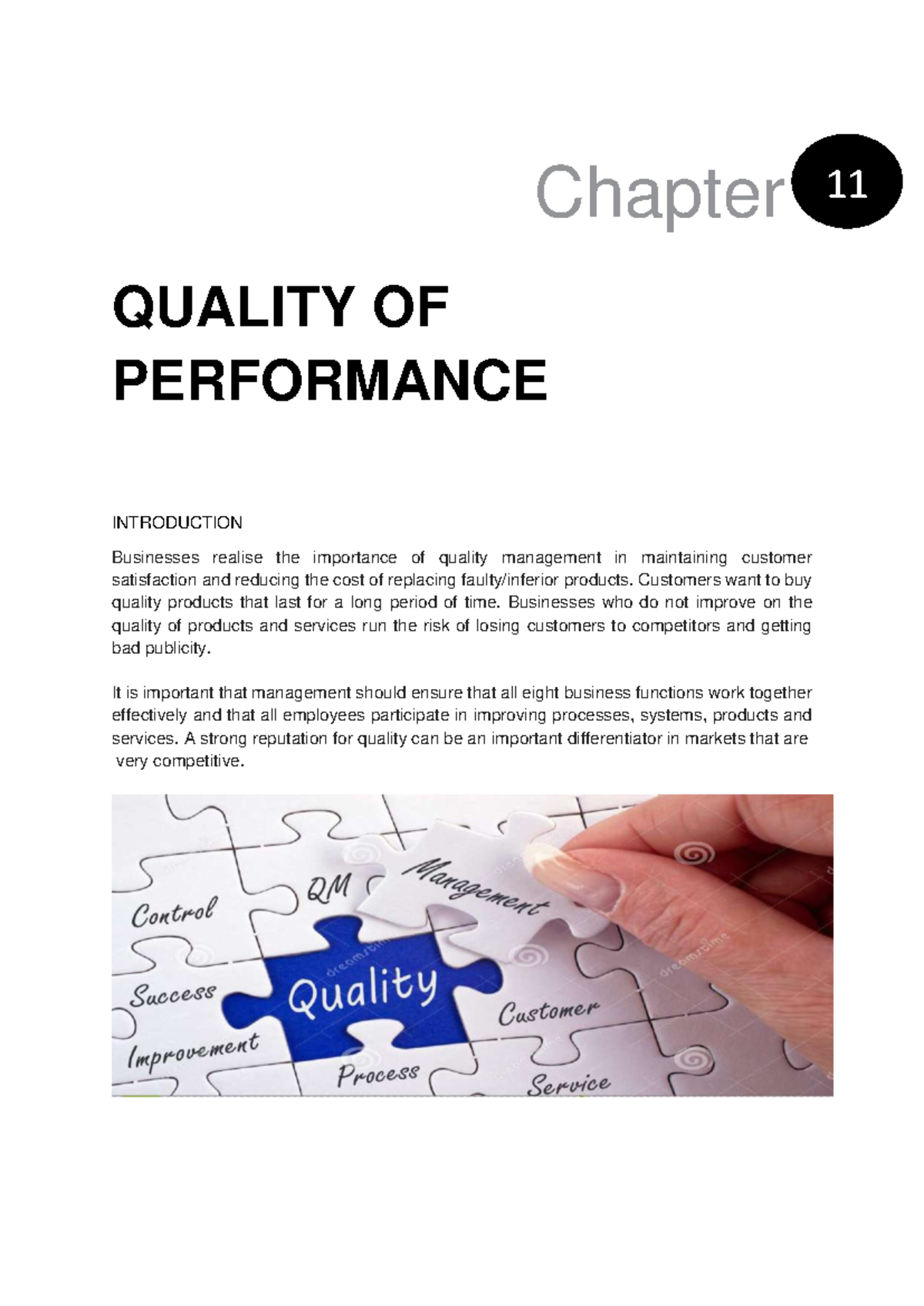 Grade 12 DBE Chapter 11: Understanding Quality of Performance - Studocu