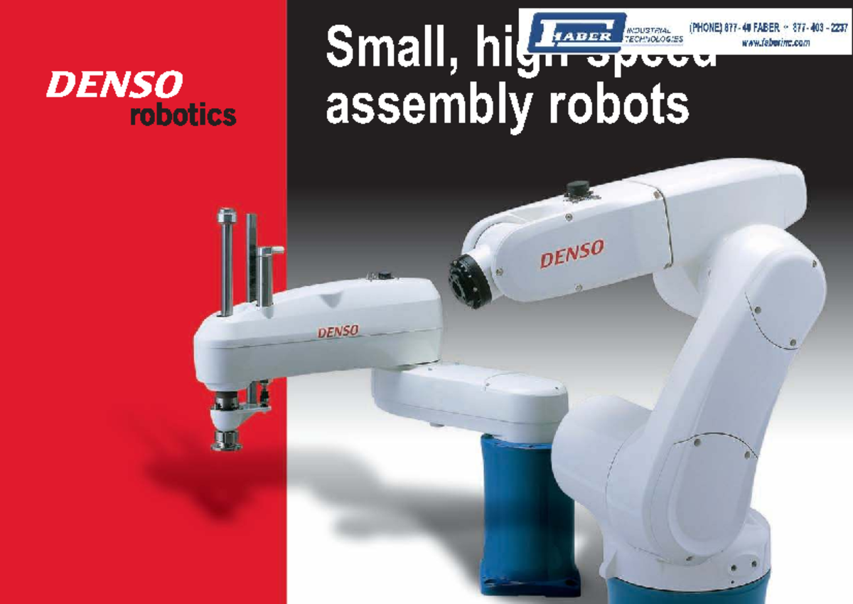 DENSO robotics brochure: small assembly robots and their features - Studocu
