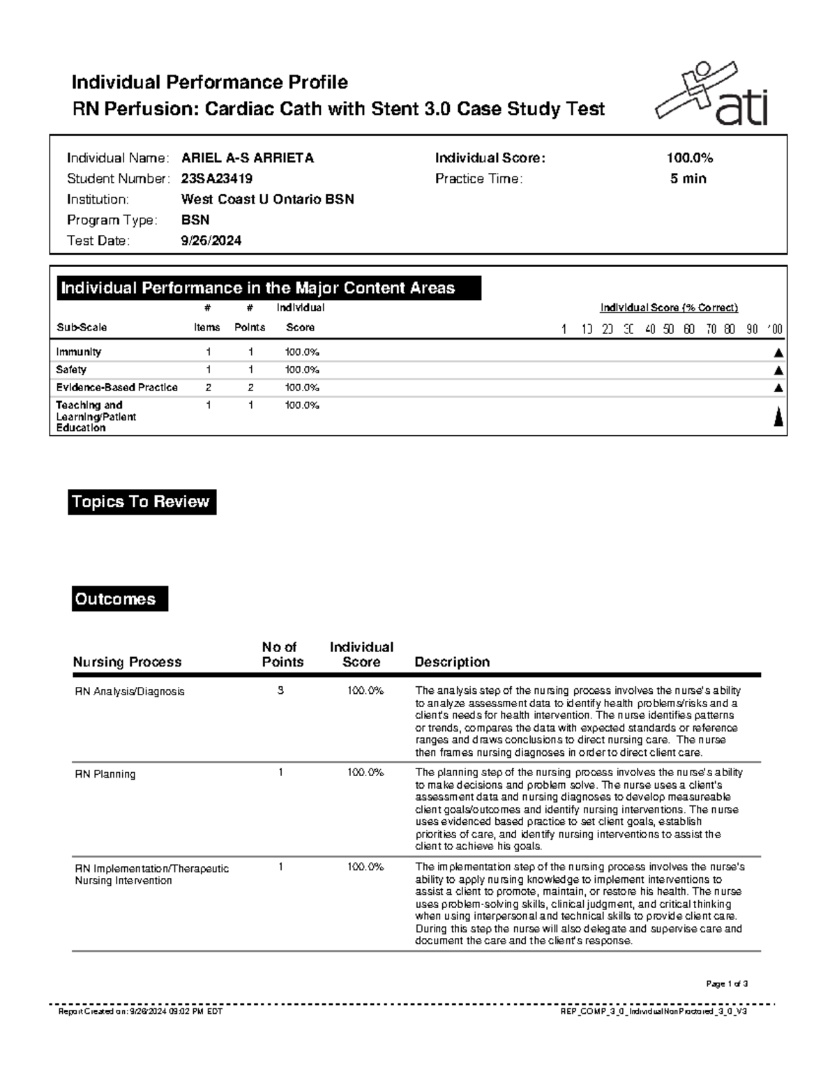 Cath 6 - ATI - Individual Performance Profile RN Perfusion: Cardiac ...