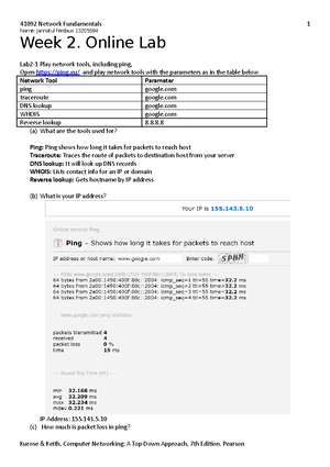 Week 2 - Tutorial Problems - This elementary problem begins to explore ...