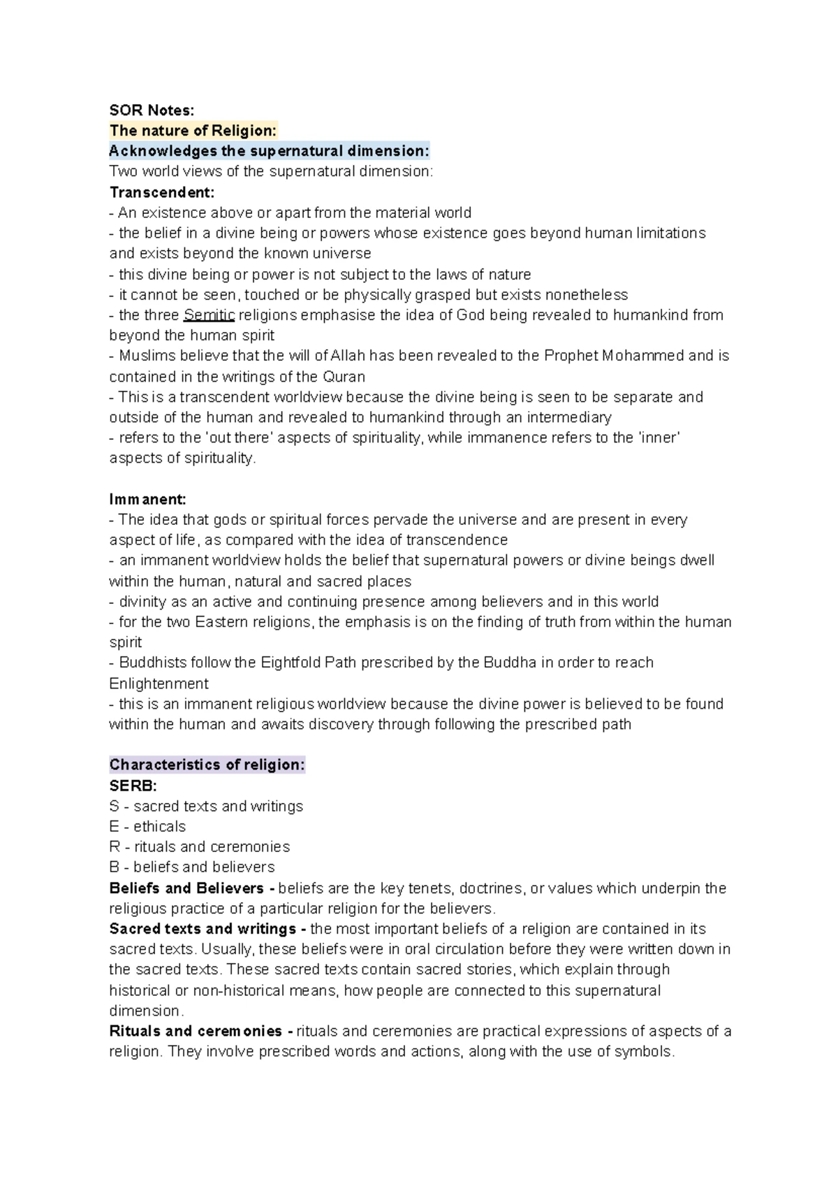 Studies of Religion Notes - Moses Maimonides - Moses Maimonides Mishneh ...