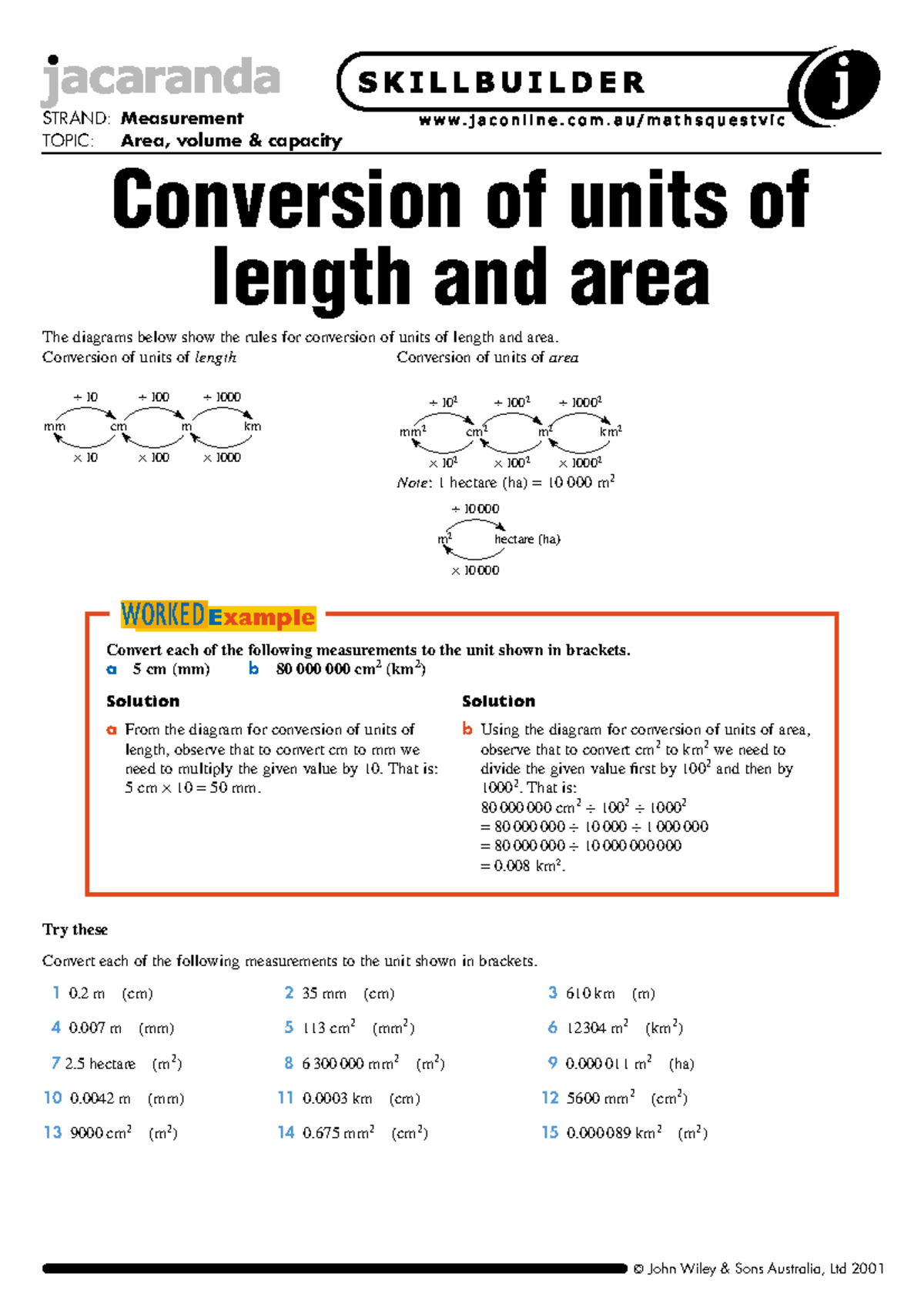 11E 1.3 5 Converting Squared Units: Area & Volume Measurements - Studocu