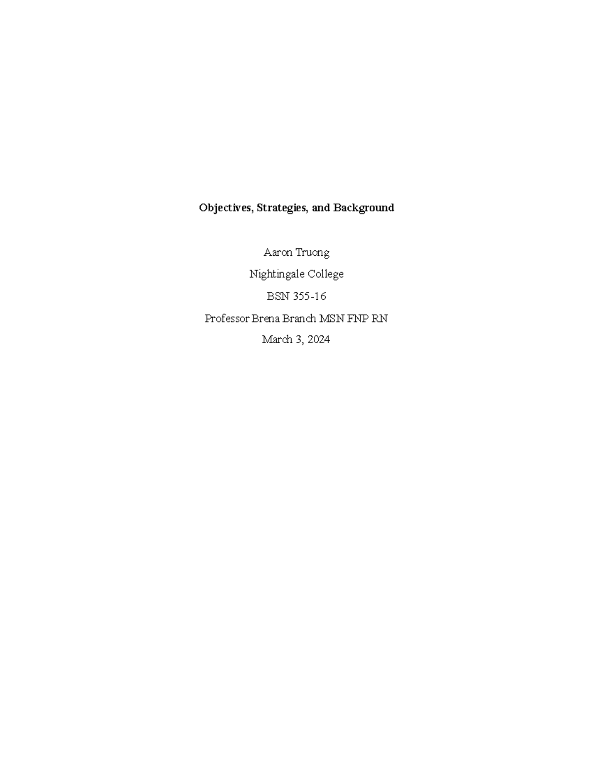 BSN 355 - Capstone Project Proposal: Addressing Nurse Burnout ...