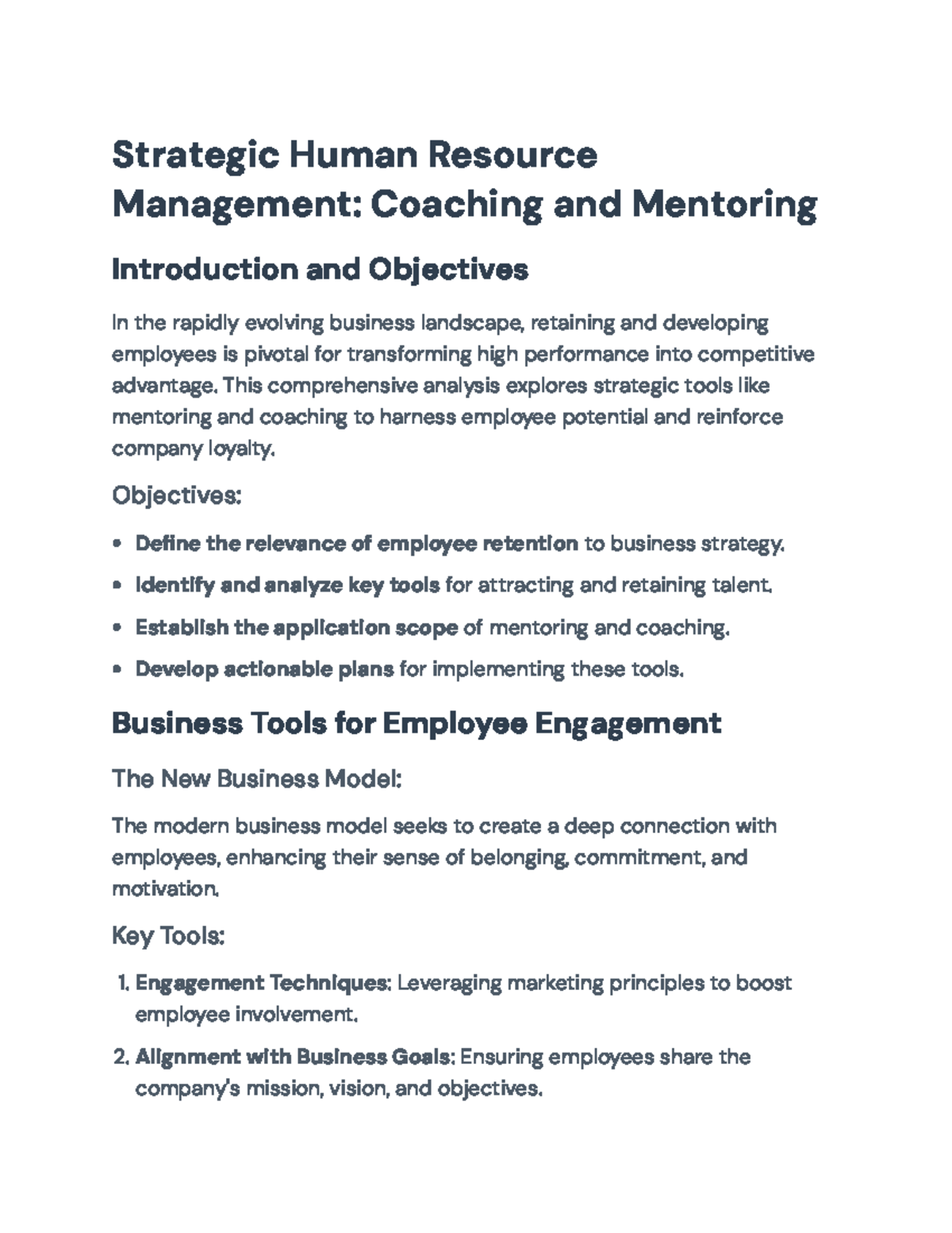 Strategic HR Management: Coaching and Mentoring Approaches - Strategic ...