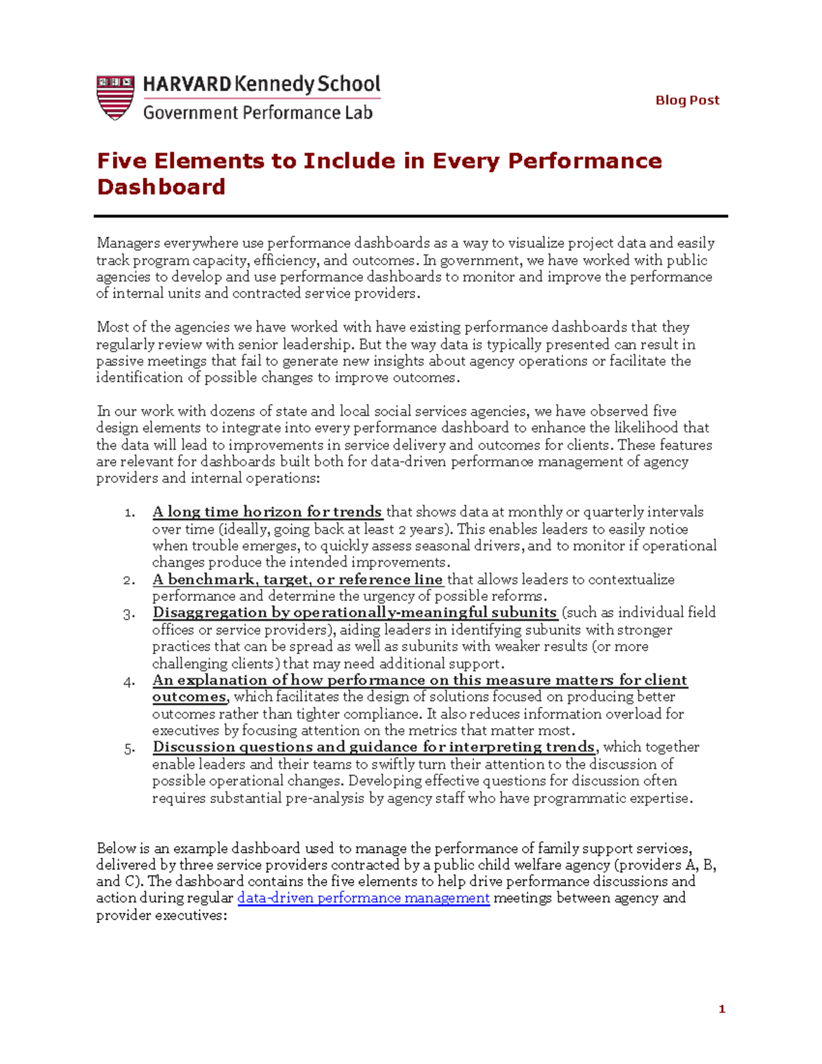 Five Essential Elements for Effective Performance Dashboards - Studocu