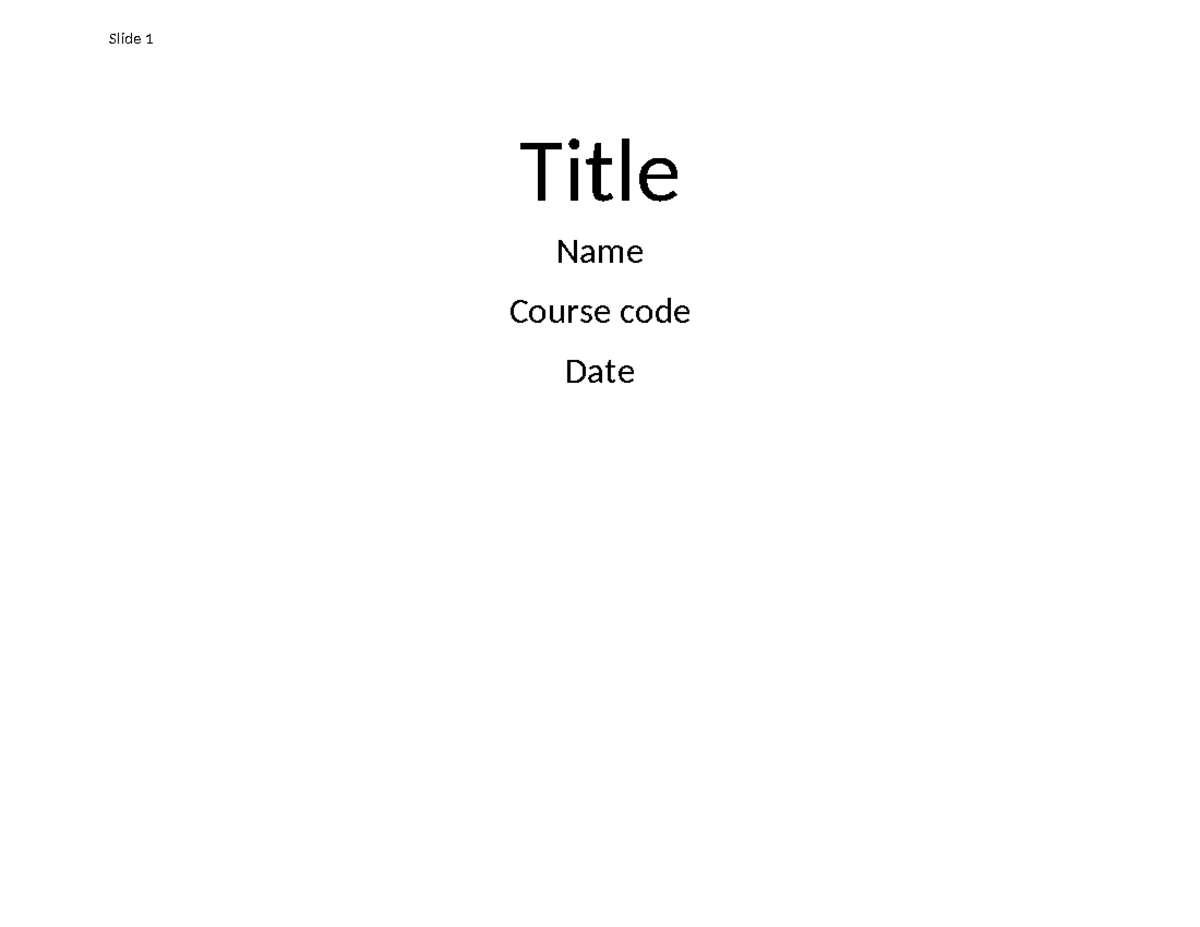 COM 130 Final Project Presentation Template - Studocu