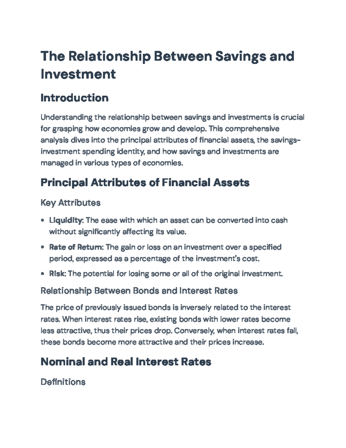 Understanding the Savings-Investment Relationship in Economics - The ...