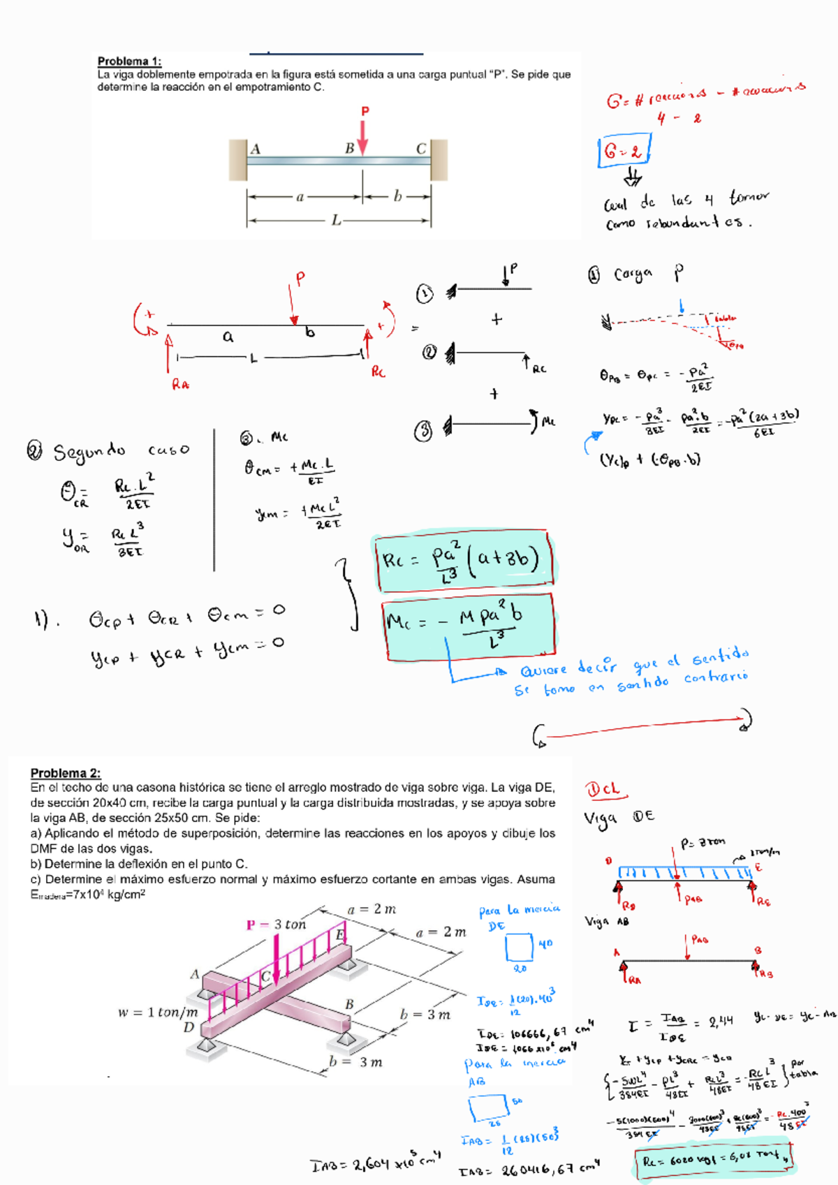 Repaso de Deflexiones 240429 - Problemas de Vigas - Studocu