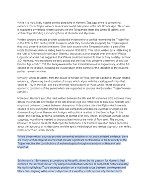 Ancient history source analysis - Check Point 1 You are to complete the ...