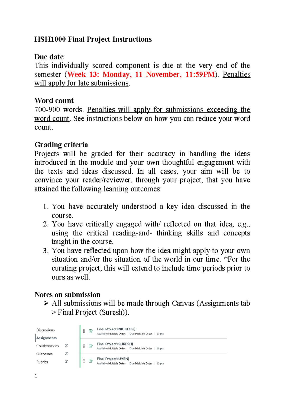 Final Project Curating Final Instructions - HSH1000 Final Project ...