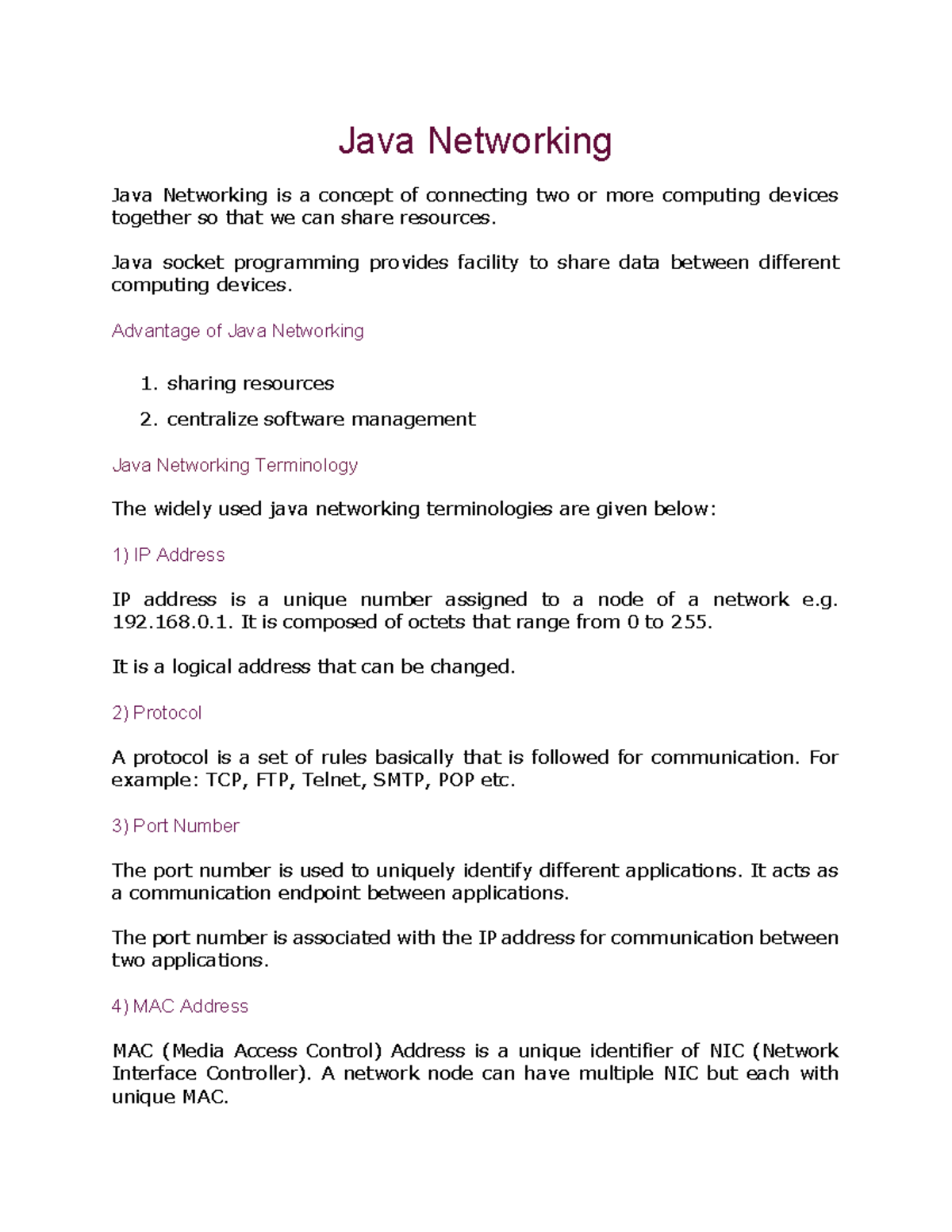 Java Networking Concepts and Socket Programming - Unit3webtech AKTU ...