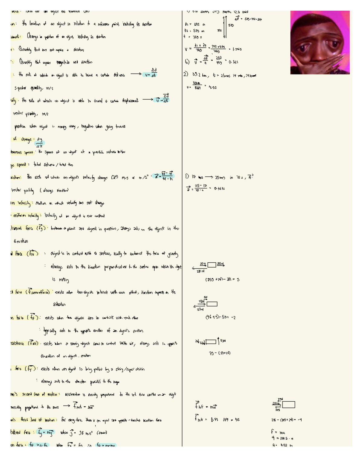 Physics Notes: LMI 312 Concepts of Motion and Forces - Studocu