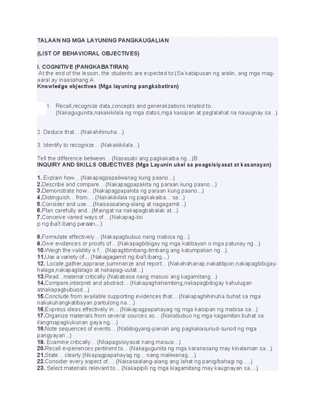 Uri ng mga Anyong Lupa: Kapatagan, Bundok, at Iba Pa - Studocu