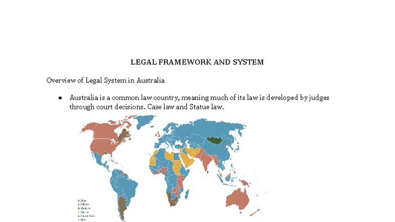ACCG2051 Legal Framework: Overview of Australia's Legal System - Studocu