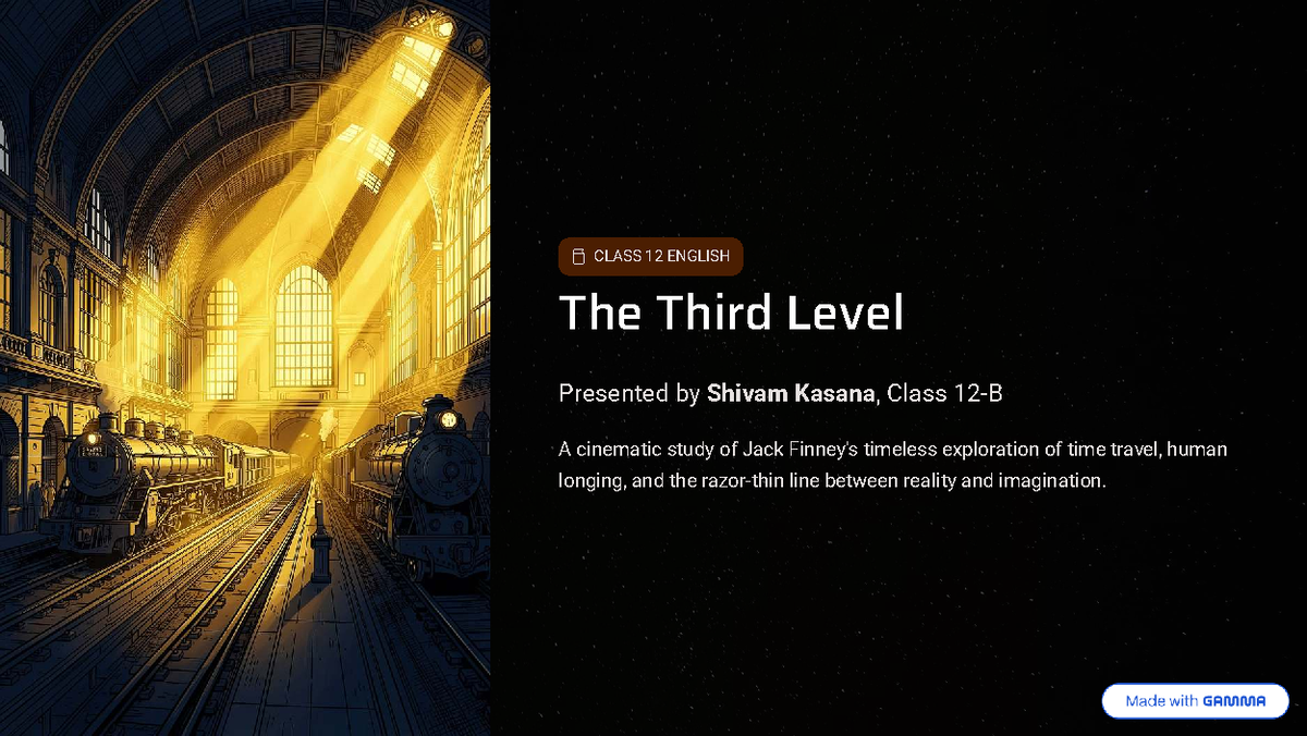 CLASS 12 ENGLISH: The Third Level - A Cinematic Exploration of Time ...