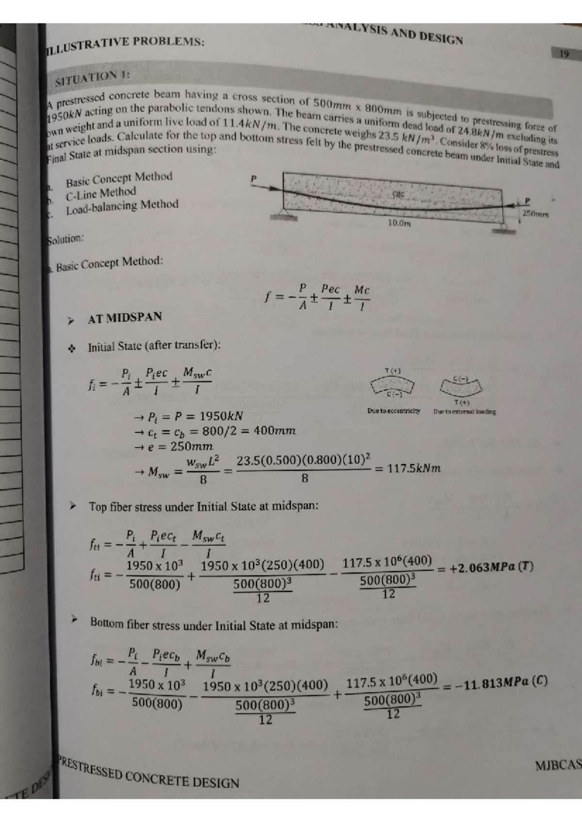 Prestressed Concrete Design: Analysis and Stress Calculations ...