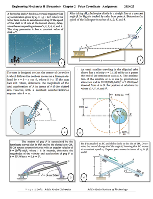 Worksheet CH2 Rectangular Motion - Static and dynamic - Page 1 of 1 ...