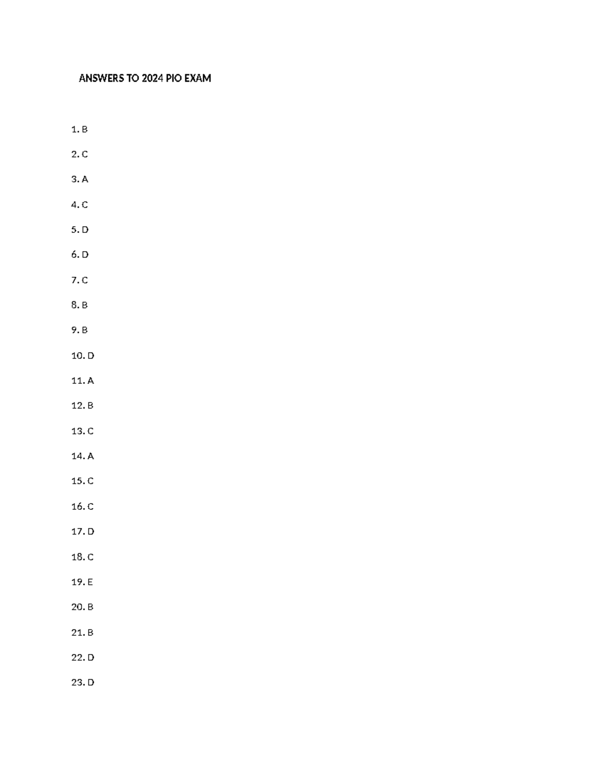 Answers to 2024 RES PIO Exam Questions - Studocu