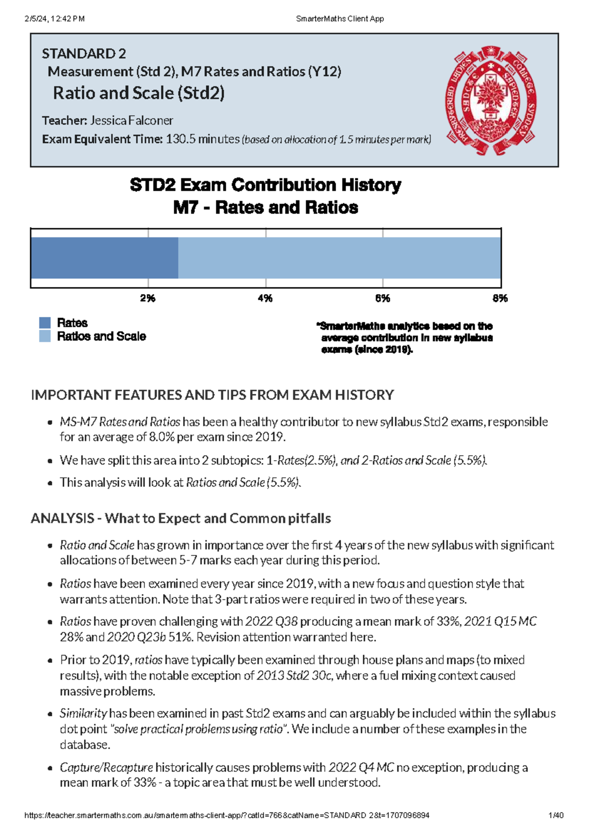 SM - Ratio and Scale Analysis for Std 2 Measurement (M7) Exam Prep ...