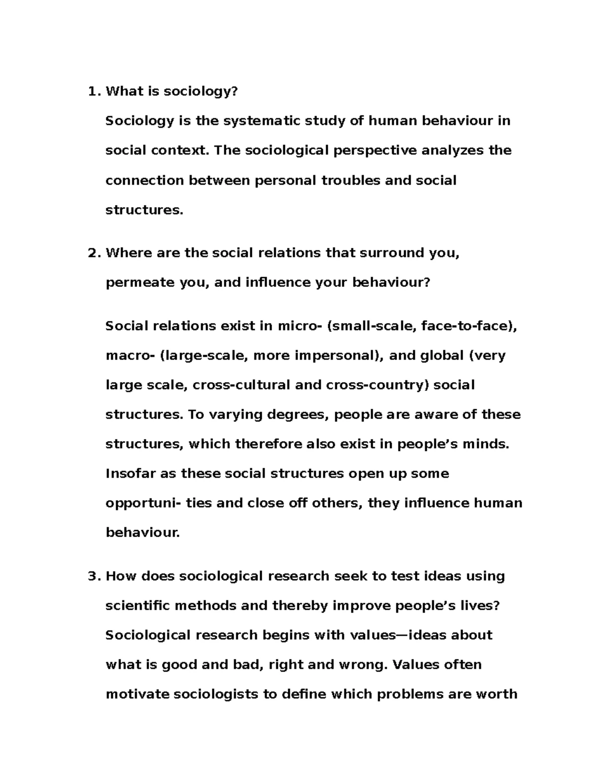 Internal and external Social control - Responses to deviance are ...