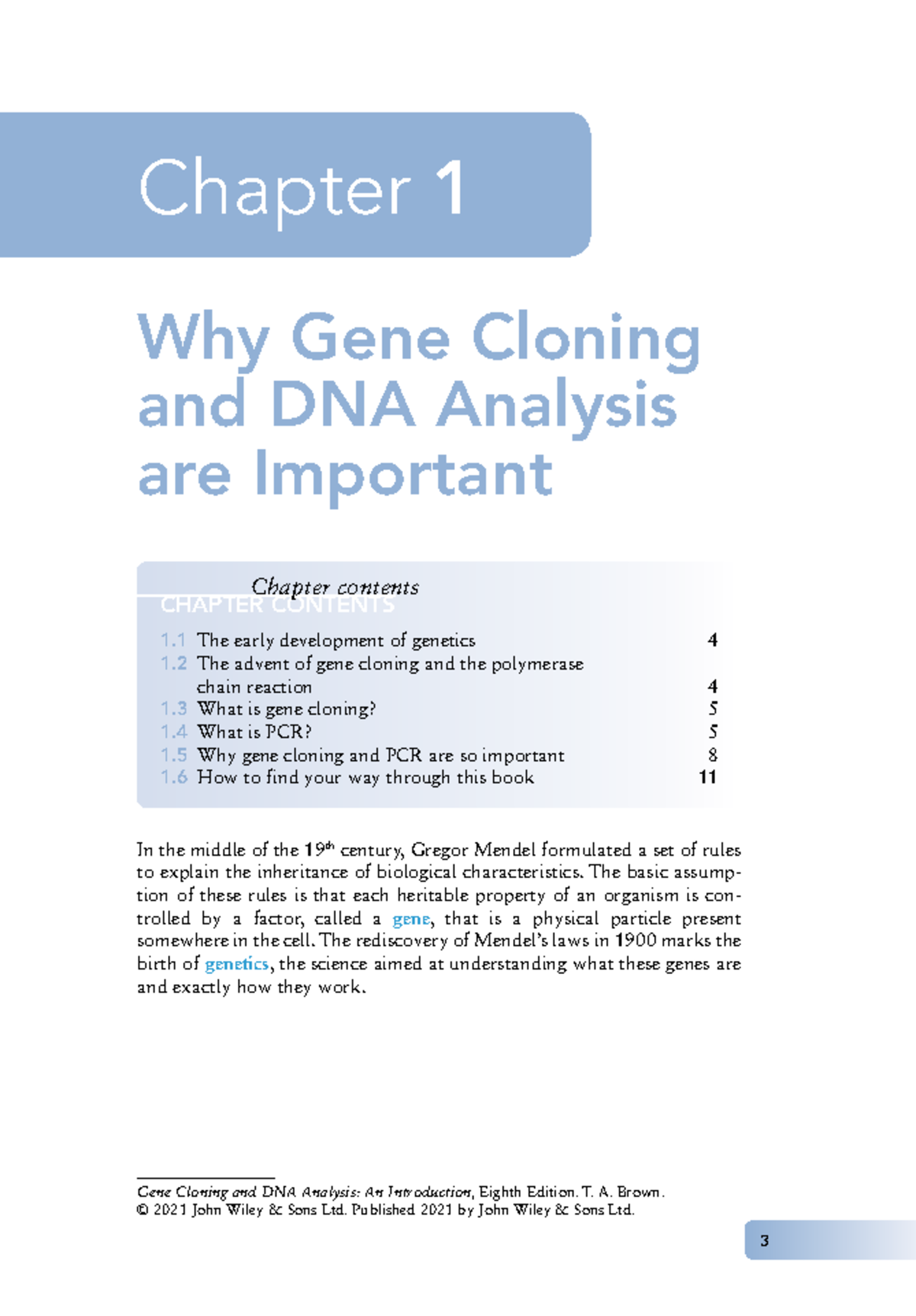 Chapter 1: Importance of Gene Cloning and DNA Analysis (Biol 101) - Studocu