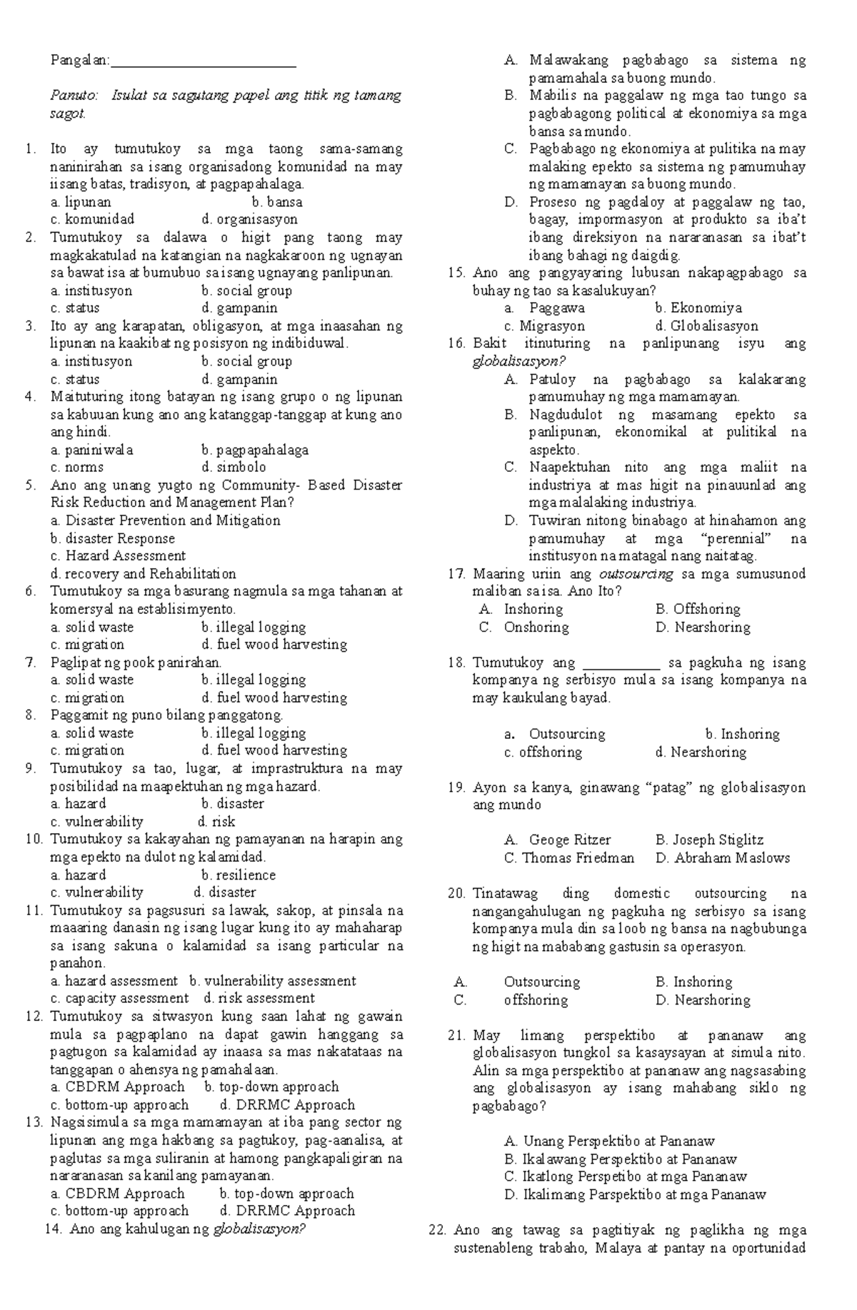 NCAE Rev APAN - Quiz Answers and Correction Guide - Studocu