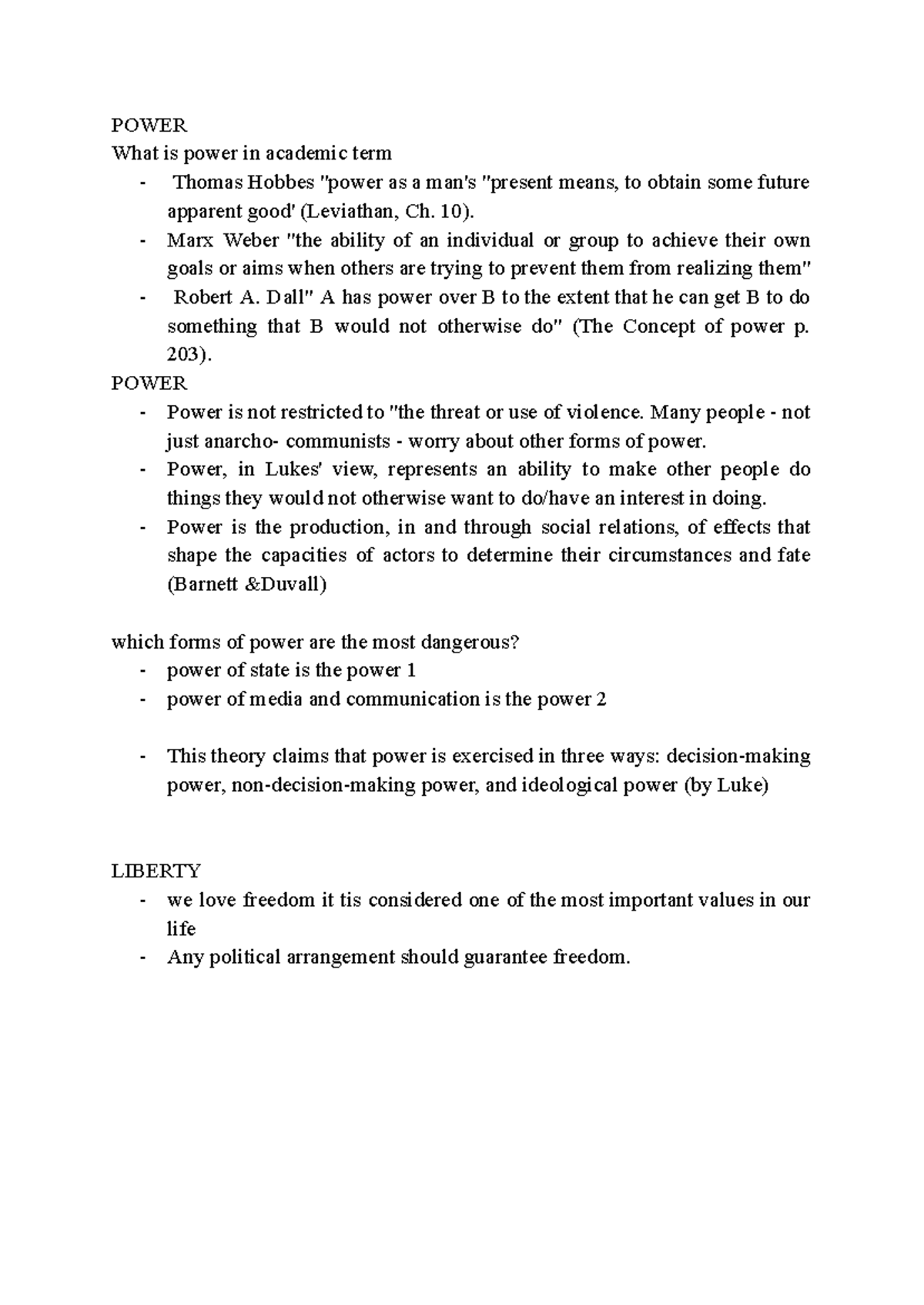 Power in international relation - POWER What is power in academic term ...