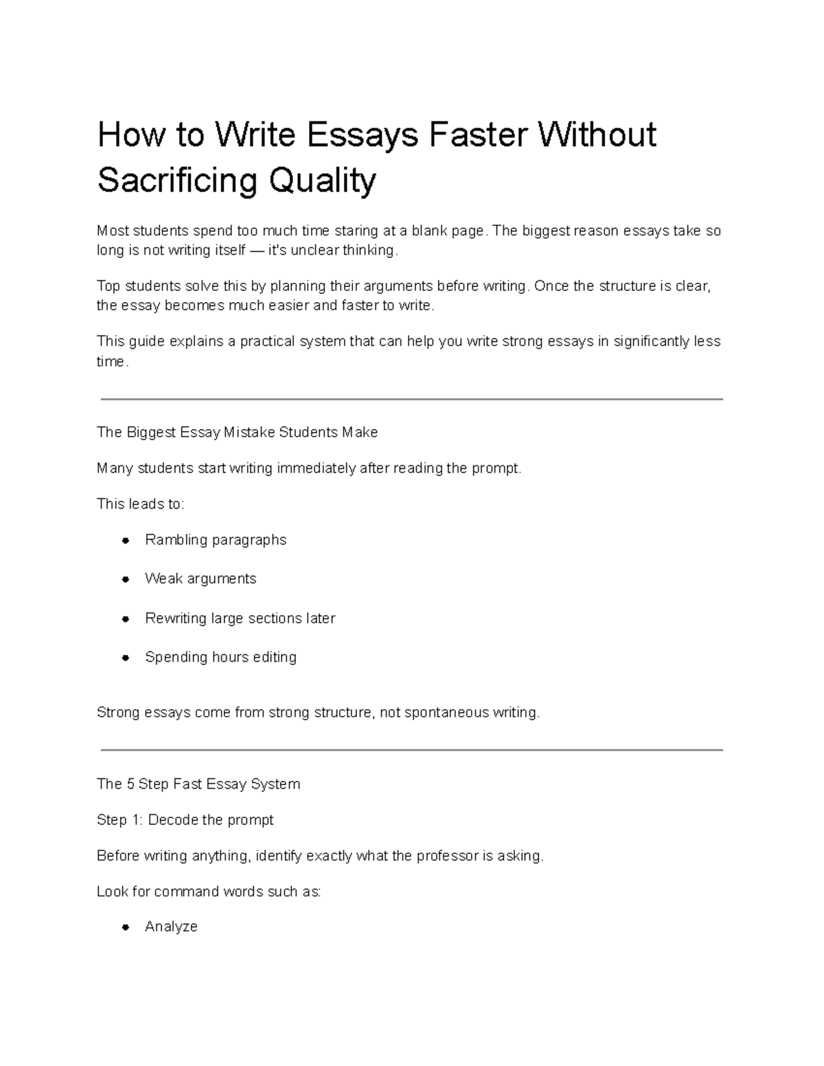 Effective Essay Writing: A 5-Step System for Success - Studocu