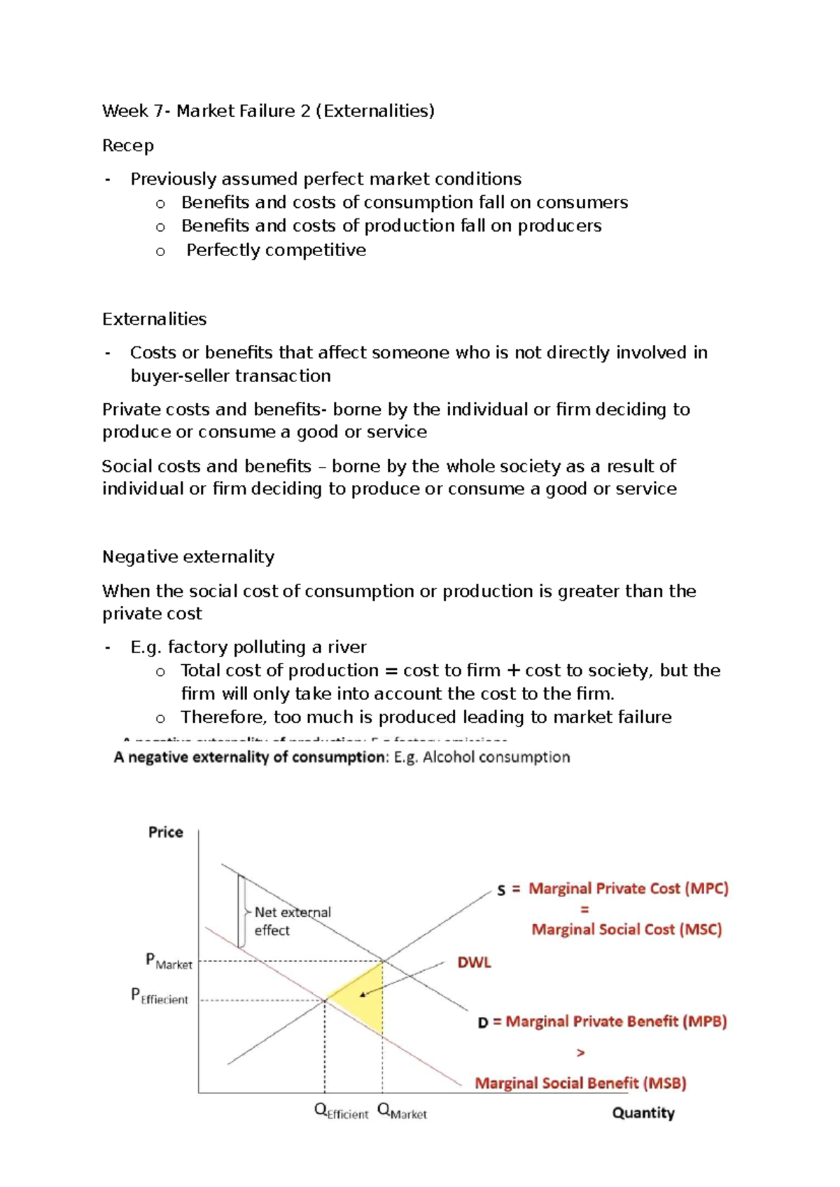 Week 7 - Market Failure 2: Understanding Externalities and Solutions ...