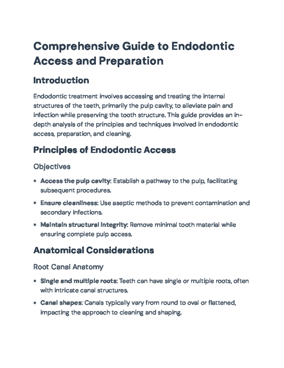 Endodontics 101: Comprehensive Access & Preparation Guide ...