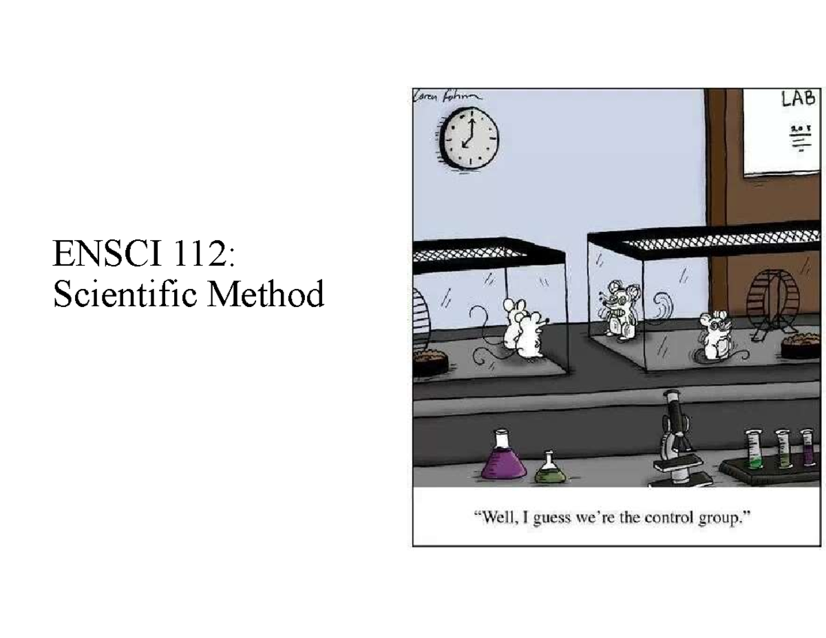ENSCI 112: Scientific Method Overview and Experimental Design Guide ...