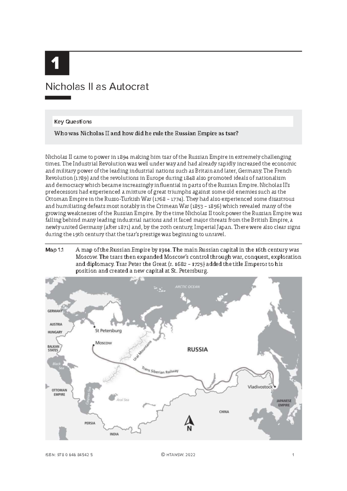 HTANSW 2022: Overview of Nicholas II's Autocratic Rule in Russia - Studocu
