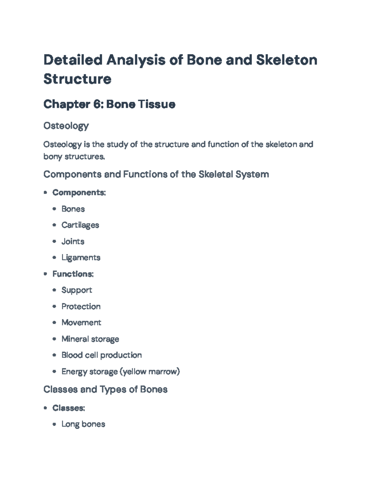 Detailed Overview of the Skeletal System: Bone Structure & Joints ...