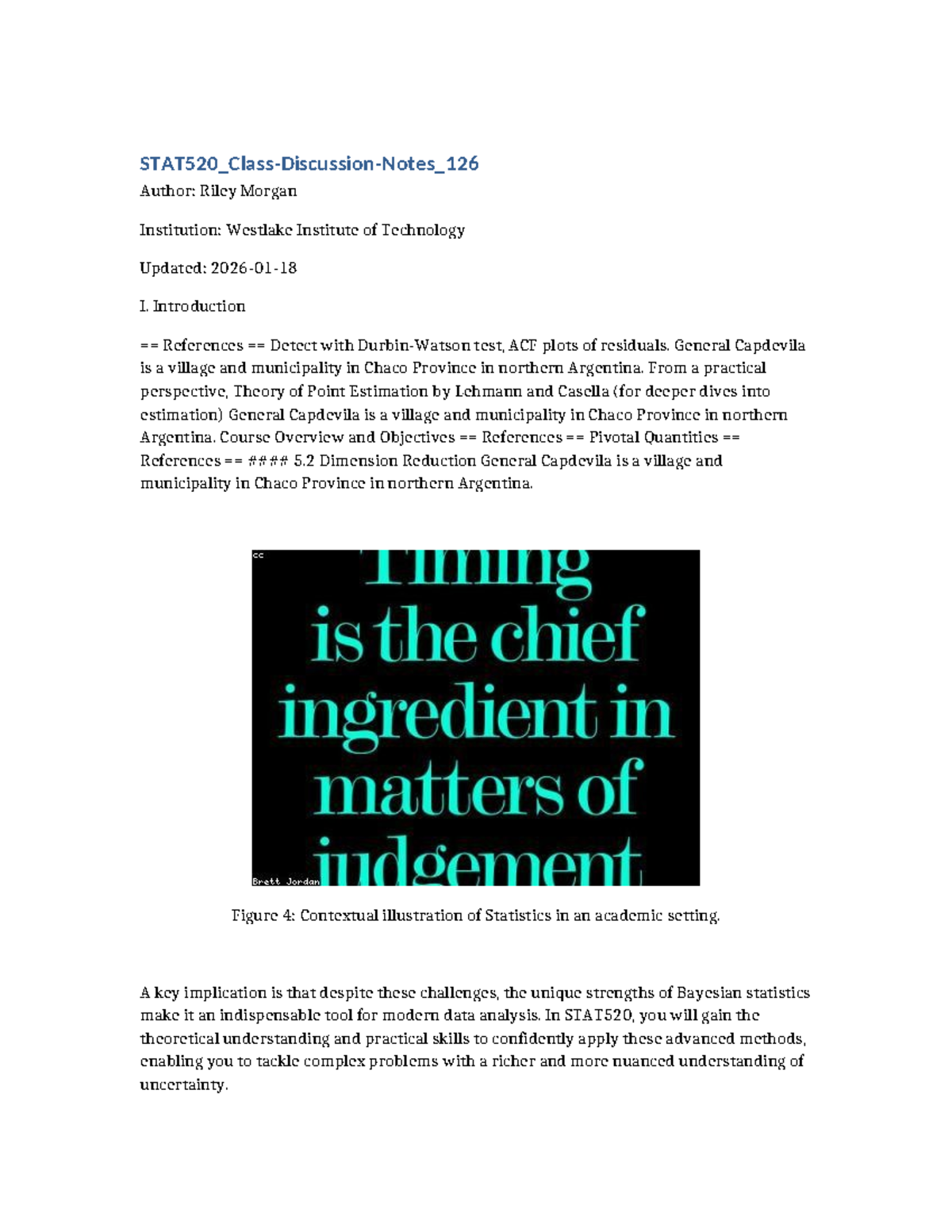 STAT520 Advanced Regression Techniques Class Discussion Notes - Studocu